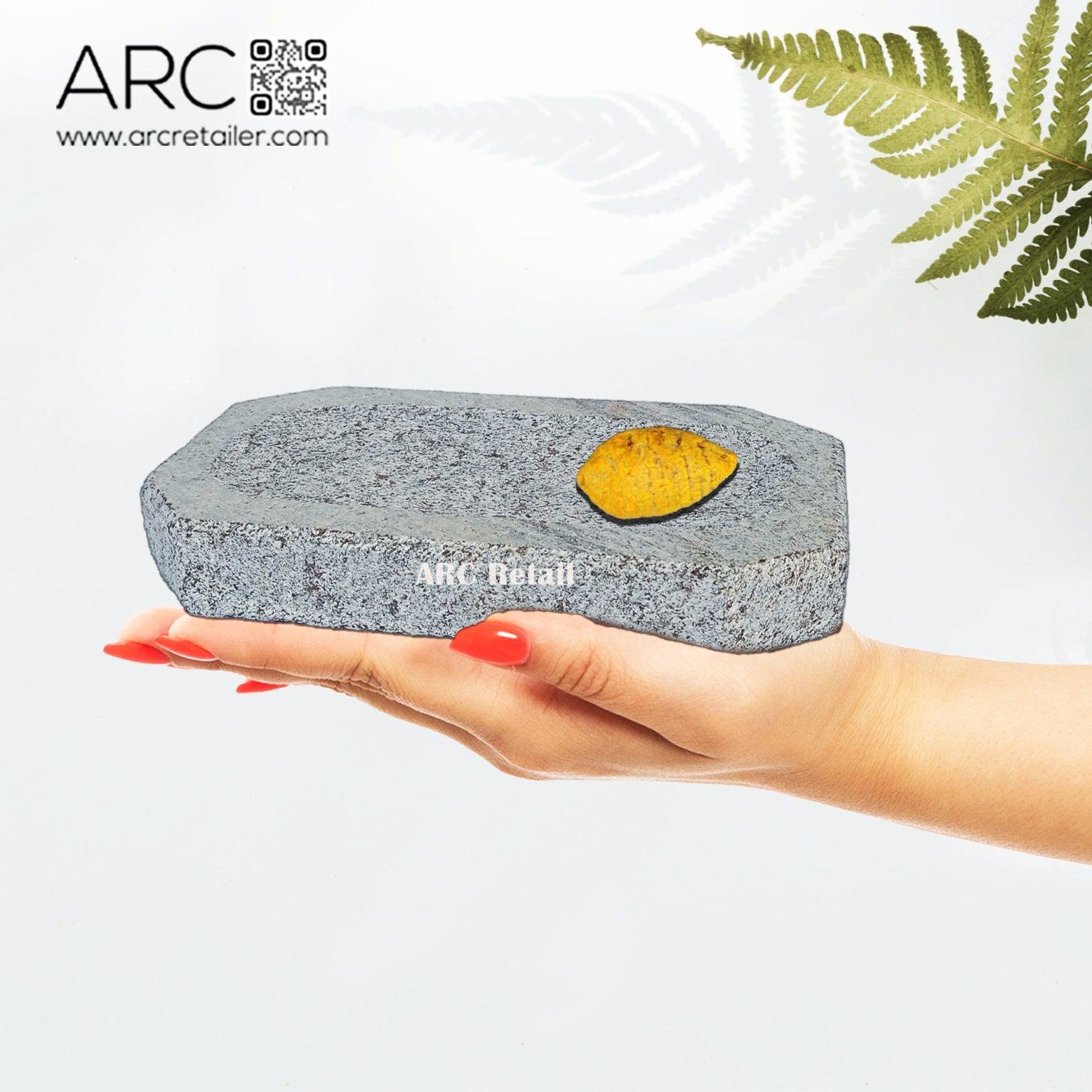 Best Rubbing Stone for sandalwood and Turmeric ,Chandan - 6"