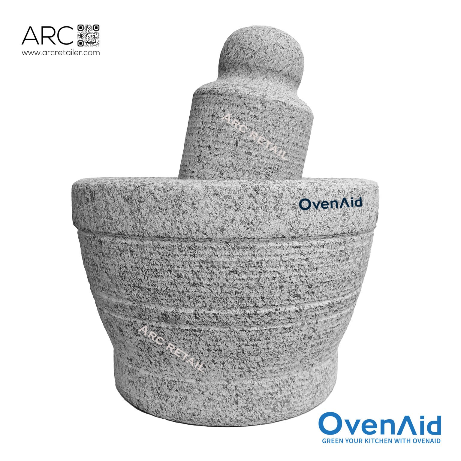 Arc Retail- Natural Stone Ammikallu, Sil batta, Size-14" in