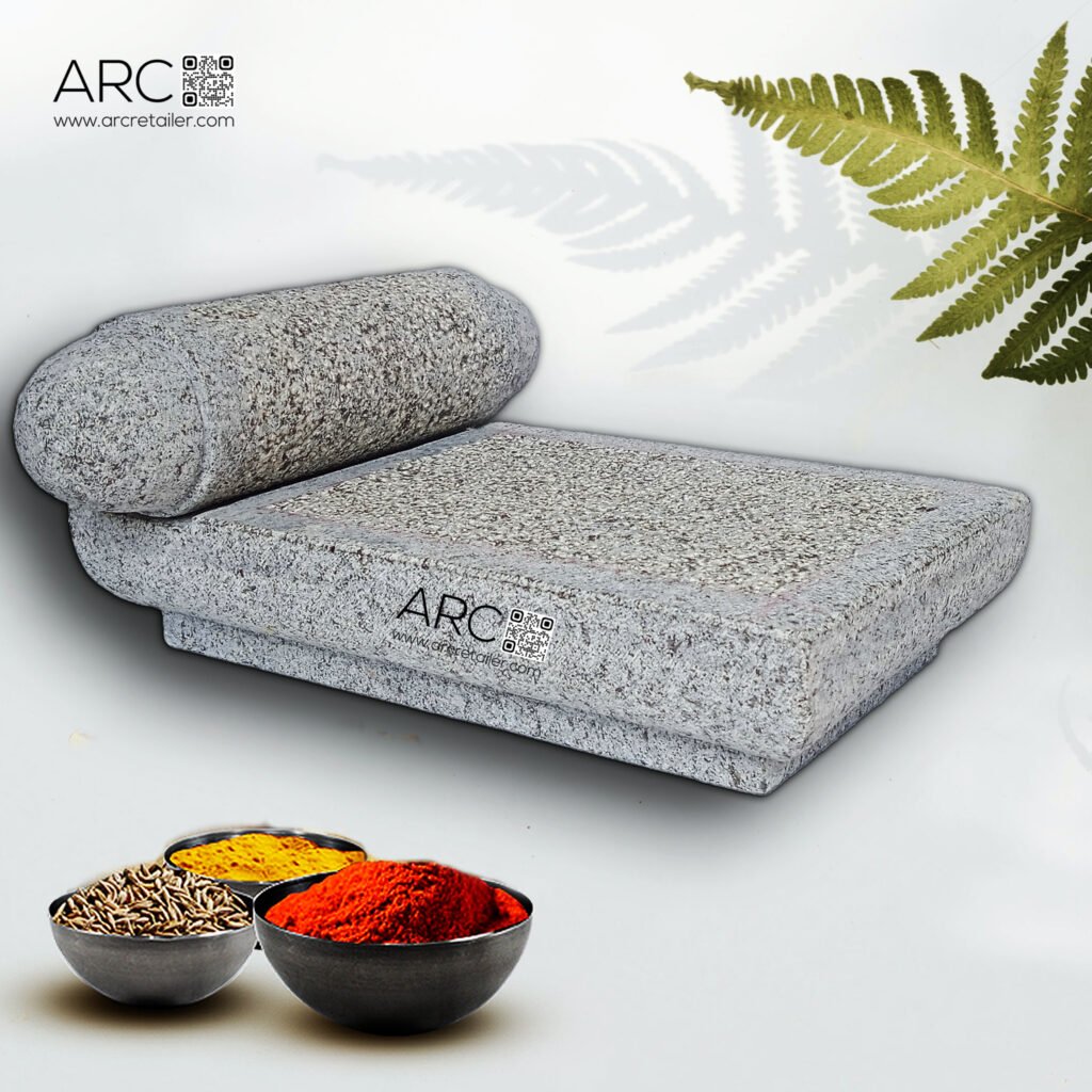Arc Retail- Natural Stone Ammikallu, Sil batta, Size-14" in